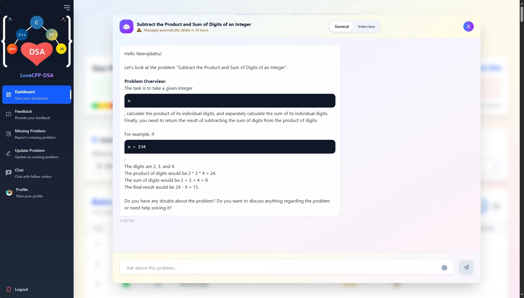 LoveCppDSA - Your one stop dsa tracker