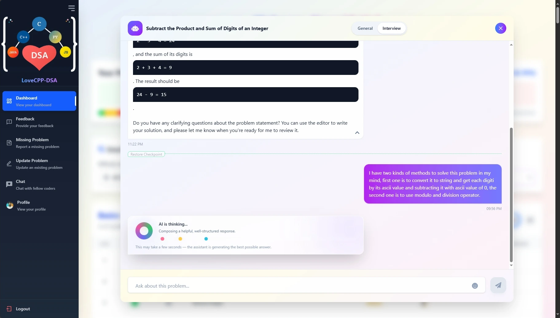 LoveCppDSA - Your one stop dsa tracker